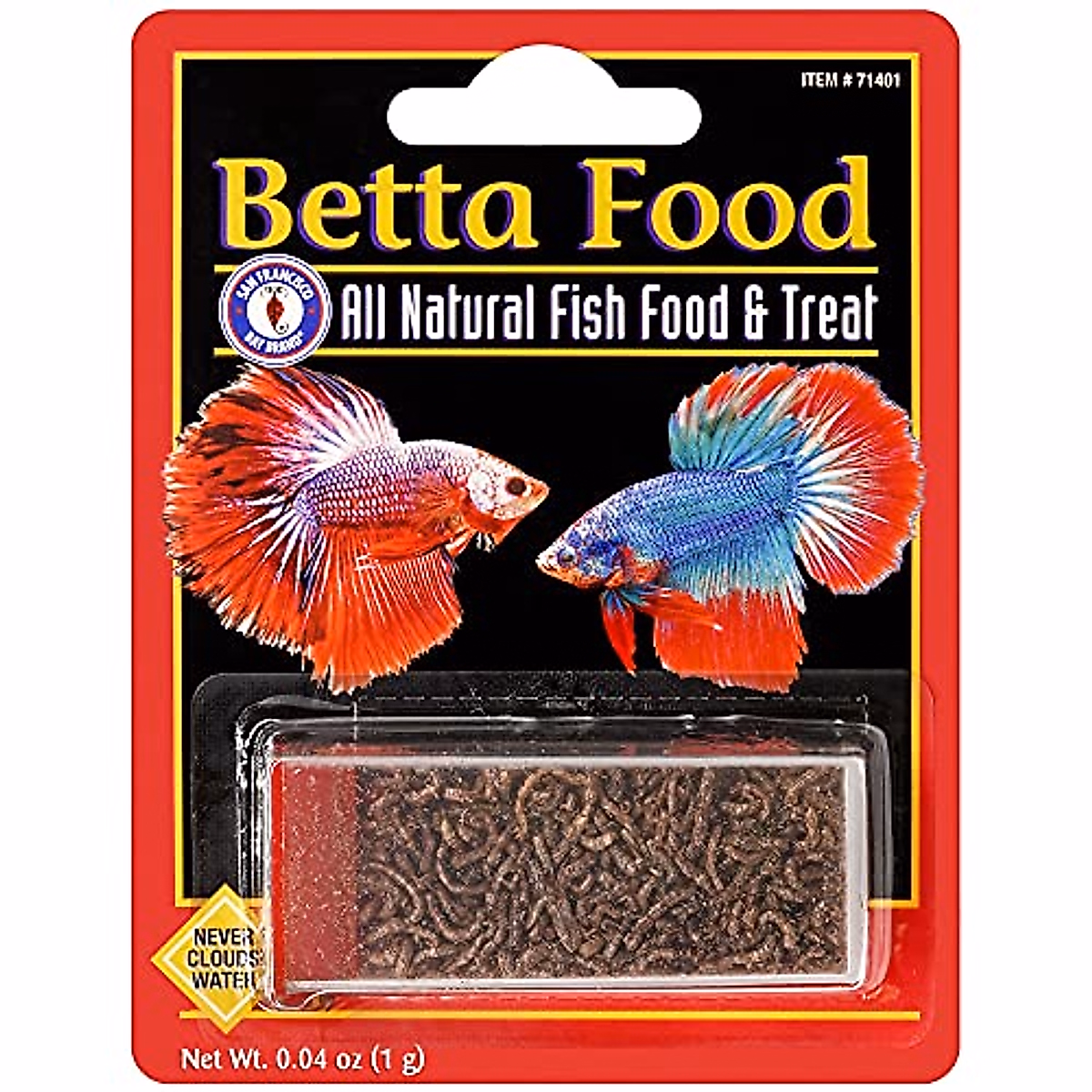 San Francisco Bay Brand Betta Food All Natural Fish Food and Treat, 1 Gram Container