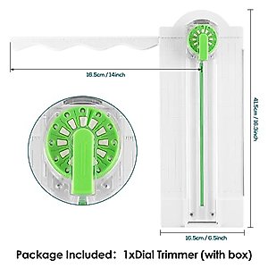 12-Shapes in 1 Craft Paper Edge Cutter,Paper Dial Trimmer Dial Trimmer With Measurements Paper Cutter Machine for Scrapbooking Decorative Wave Edges Cutting Tool Zig Zag Cutting Tool for Photo Card