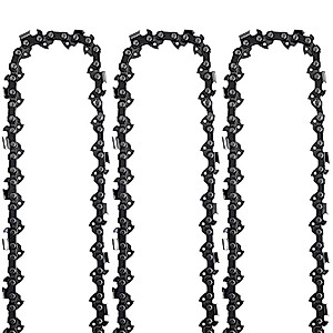 Opuladuo 3PC 8 Inch Replacement Chain for RYOBI P4360 RY43160 P4361, 8 in. Pole Saw Chain for WORX WG349.9 WG349-3/8" - .043" - 33 DL