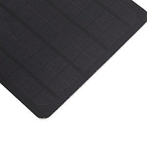 Uxsiya Solar Generator Panel, 10W Waterproof Monocrystalline PET Uninterrupted Charging Durable Outdoor Solar Panel for Security Camera