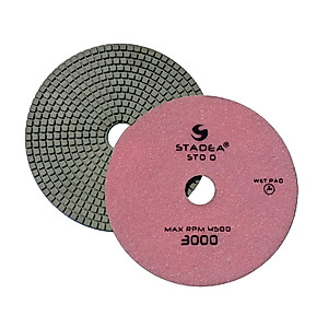Stadea PPW250B Diamond Polishing Pad 7 Inch Grit 30 For Marble Concrete Stones Terrazzo Granite Floor Polishing