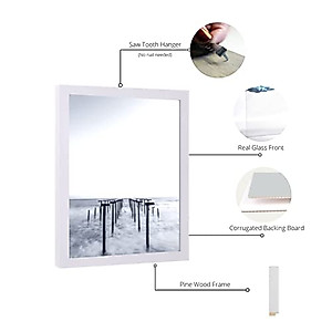 13x20 Picture Frame White - Wood 13x20 Poster Frame 13x20 Frame Glass Gallery Wall