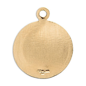 The Christian World Patron Saint Michael Gold Over Sterling silv. Religious Medal Pendant Necklace vbn-fh-6216