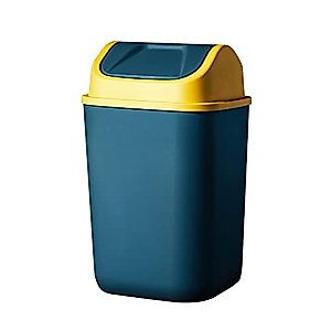 Trash Bin Trash Can Wastebasket Trash Can with Swing Lid,Garbage Can Wastebaskets for Bathroom Bedroom Office Kitchen Dormitory Hotel Restaurant Garbage Can Waste Bin (Color : OneColor, Size : L)