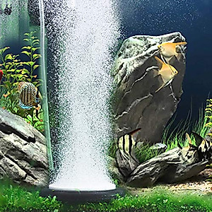 hygger Aquarium Air Stone, Bubble Stone Fish Tank Oxygen Stone Ultra Silent Deep Dissolving Oxygen Diffuser Kit for Aquarium Fish Tank and Hydroponic (Black, 4 Inch)