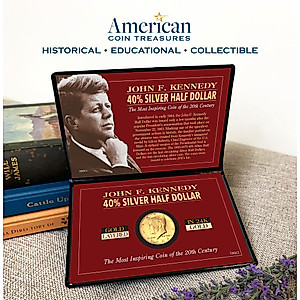 Silver JFK Half Dollar Coin Layered in Pure Gold