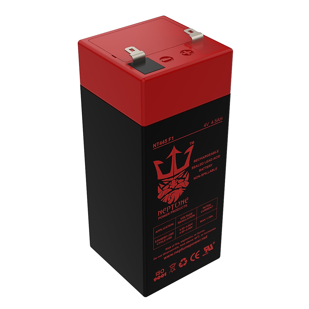 Neptune Power NT445 4V 4.5Ah Rechargable Replacement SLA Battery for Powersonic PS-445