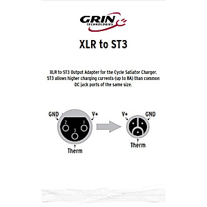Grin Technologies XLR to 3Pin ST Adapter for Cycle Satiator Charger