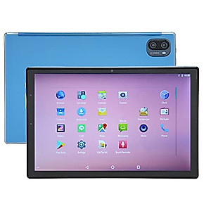 10in Tablet, 4G Network 5GWIFI 100‑240V Blue HD Tablet for Entertainment (US Plug)