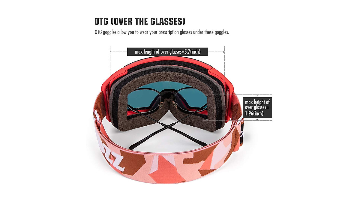 COPOZZ Polarized Ski Goggles Set | Magnetic & OTG Snow Goggles
