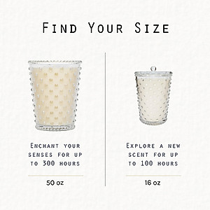 Simpatico No. 28 Pumpkin & Clove Hobnail Candle, Warm Pumpkin with Cinnamon, Ginger & Cloves, 100-Hour Burn Time, Hobnail Glass Jar, Scented Candles for Home, 16 oz