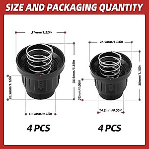 QCDENG 8pcs AAA and AA Grill Igniter Push Button Switch Ignitor Cap, Battery Push Button Igniter Cap with Springs