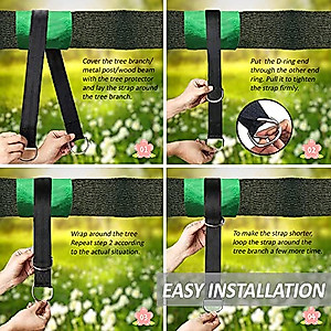 igolfluck Tree Swing Straps Hanging Kit 50CM/8FT/15FT/20FT/25FT, Extra Long Tree Swing Straps Holds 5500 lbs with Lock Carabiners & Tree Protectors, Safer for All Swing & Hammock (20FT)