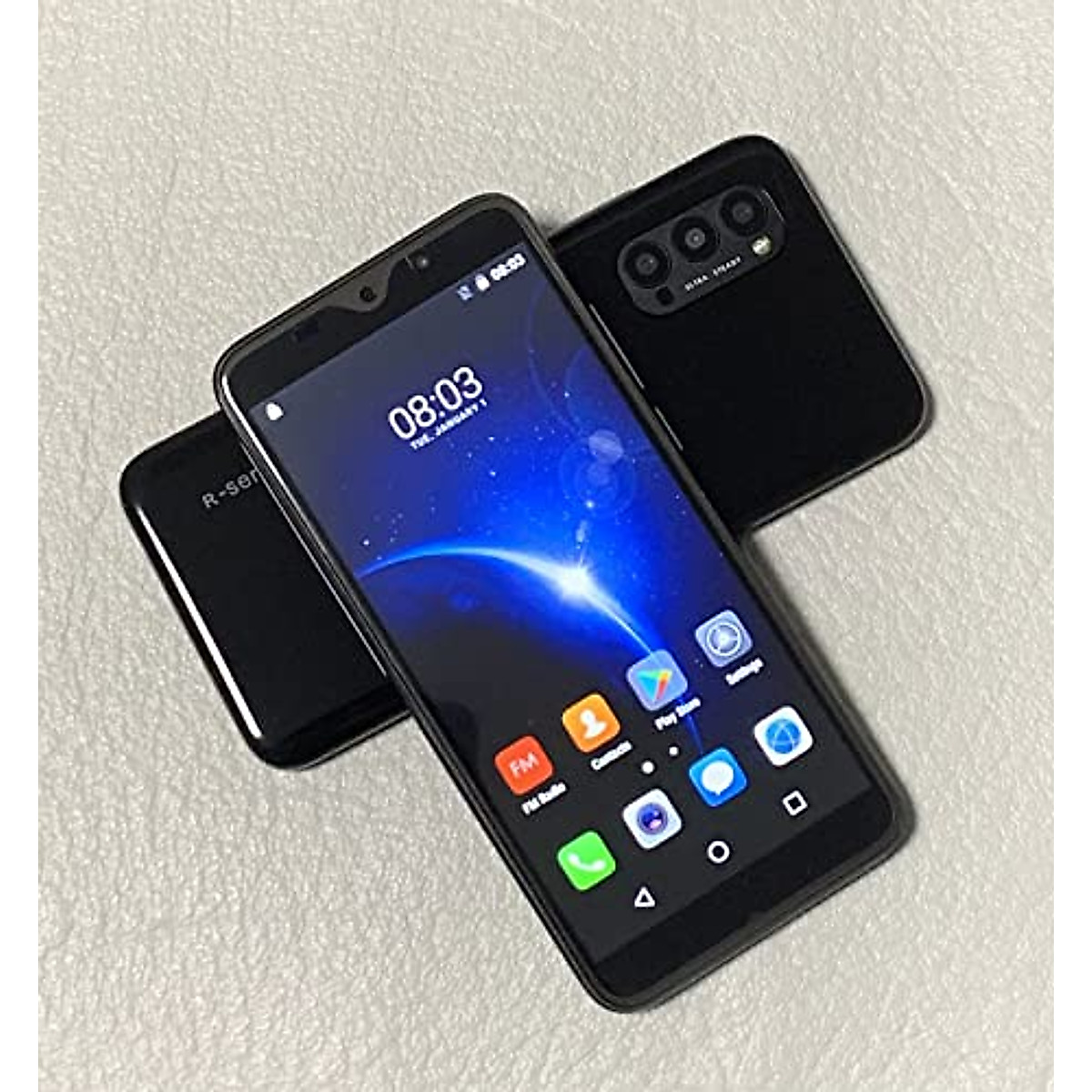 aderroo 1GB RAM 8GB ROM，X11 Android Smartphone, 5.72-inch IPS Full-Screen，Front and Rear Cameras，Only Supports Dual SIM Card Frequency Band of 3GWCDMA：850/2100MHZ，Unlocked Cell Phone（Black）