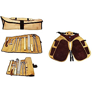 Professional Equine 8 Piece Horse Shoe Farrier Hoof Grooming Tool Kit w/Carry Bag Black 98479