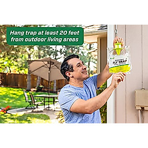 RESCUE! Outdoor Disposable Hanging Fly Trap - 12 Traps