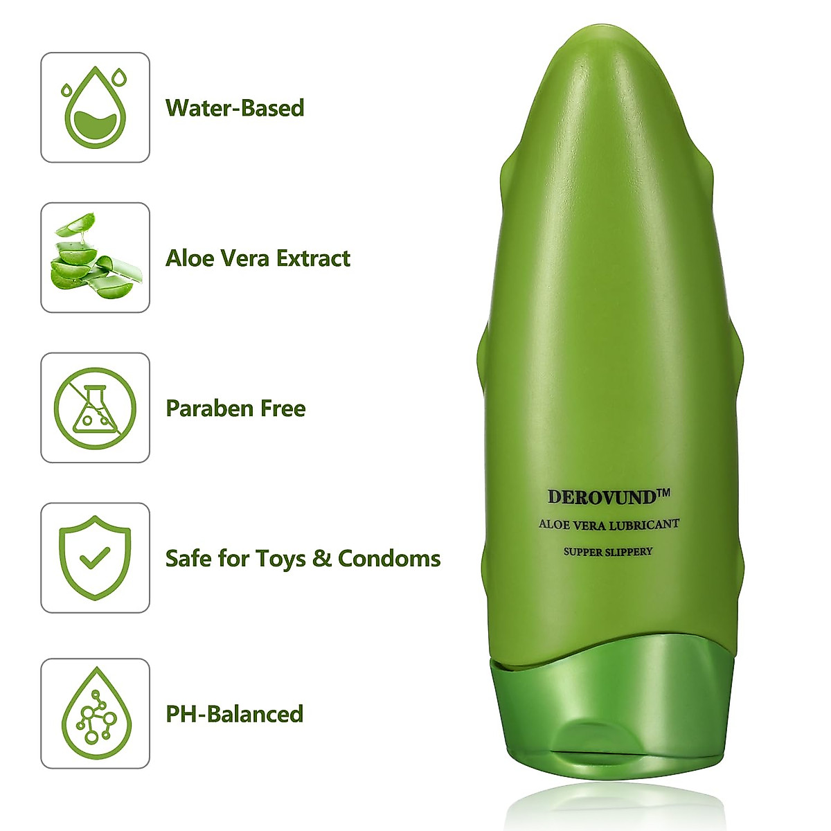 Aloe Vera Lube, Super Slippery Sex Lube Organic Water Based Lube Long Lasting Personal Lube for Sex, Sexual Lubricant for Vagina, Oral and Anal Sex 4 Oz- Paraben Free