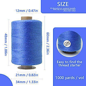 SHRJ 24Pcs Sewing Thread Spools Set 1000 Yards Per Spool Mixed Cotton Threads for DIY Sewing Machine, Embroidery Machine, Hand Sewing, 24 Colors