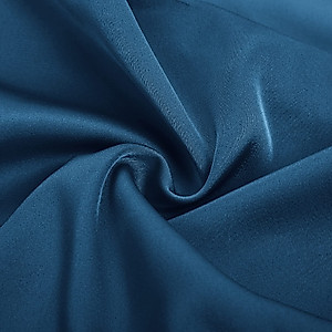 GRACE KARIN Womens One Shoulder Cutout Sleeveless Midi Dress Sexy Satin Pleated Dress Elegant Formal Prom Party Dress Peacock Blue S