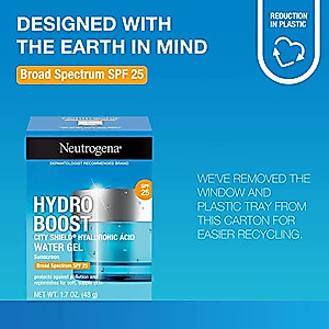 Neutrogena Hydro Boost Face Moisturizer with SPF 25, Hydrating Facial Sunscreen, Oil-Free and Non-Comedogenic Water Gel Face Lotion 1.7 oz