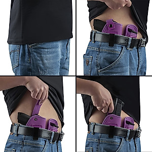 Gun Holster for Women/Men, Universal IWB Holsters for Concealed Carry, Pistols Holster Right/Left Handed, Fits S&W M&P Shield 9/40 9mm P320 Glock 17 19 26 27 42 43, Similar Handguns