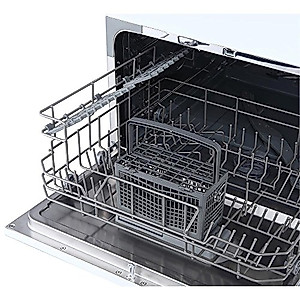 Magic Chef Energy Star 6-Place Setting MCSCD6W5 6 Plate Countertop Dishwasher, White, household