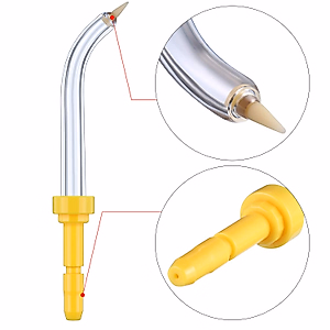 Yaomiao Replacement Tips Compatible with Waterpik 2 Colors Periodontal Tips Dental Water Flosser Replacement Flossers (Like WP-100) and Other Oral Irrigators (2 Pieces)