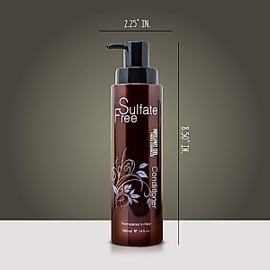 NUSPA Organic Sulfate Free Argan Oil Conditioner, 400ml, Unisex, Color Safe, UV Protection, Intense Moisturizing for Dry, Damaged, Frizzy, Volumizing for Thick Hair