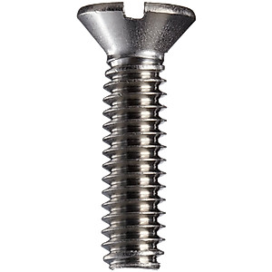 Small Parts Stainless Steel Machine Screw, Plain Finish, Flat Head, Slotted Drive, Meets ASME B18.6.3, 5/16" Length, Fully Threaded, #4-40 Threads (Pack of 100)