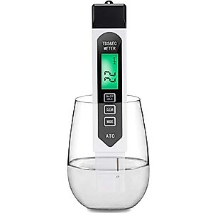 Professional Water Quality Tester，EC TDS meter, 4 in 1 Portable High Precision Digital TDS PPM Meter, Ideal ppm Meter for Drinking Water, Hydroponics and Water purifier