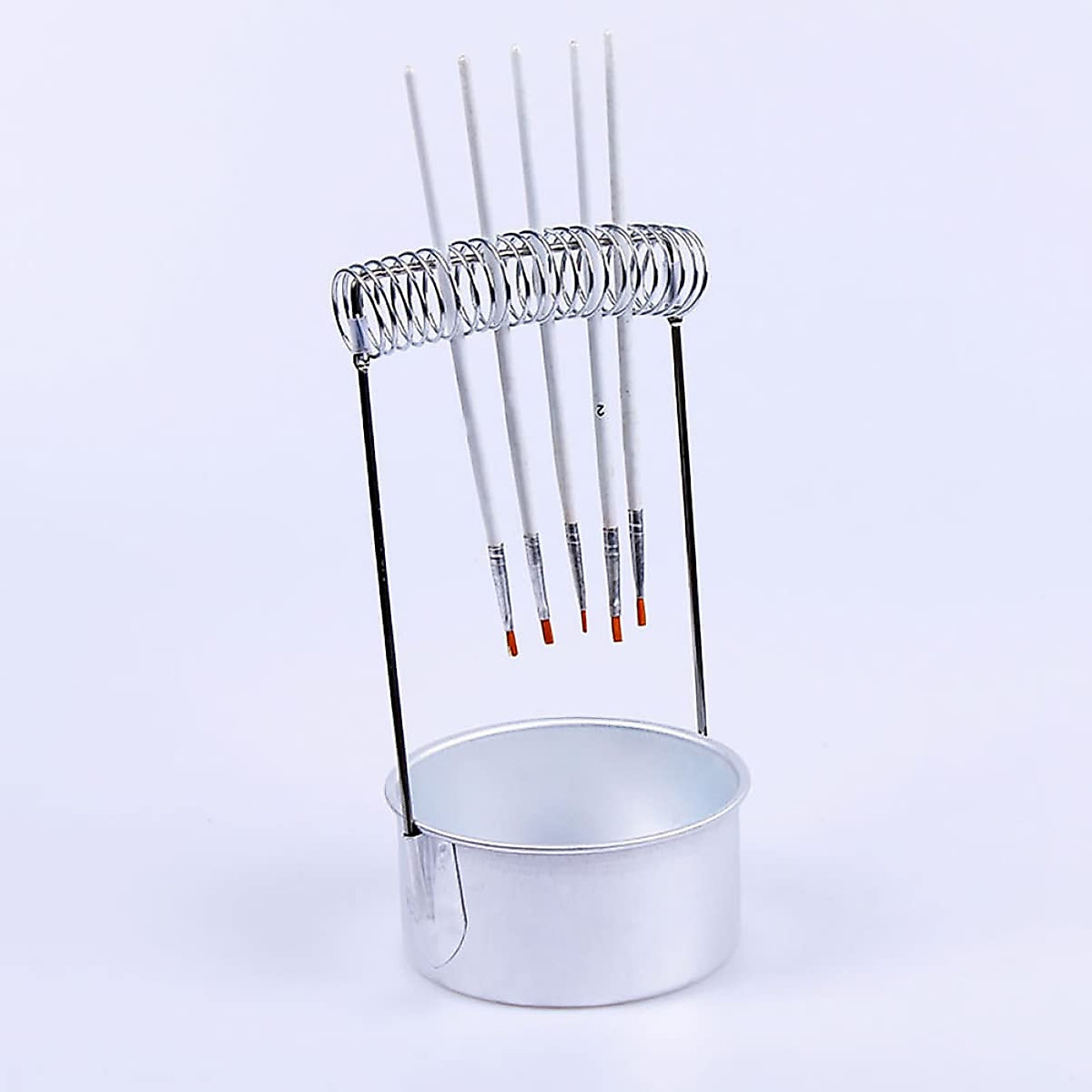 Gadpiparty Cleaner Hanging Container Barrel for Holder Metal Stand Art Bucket Tank Useful Painting Pen with Washer Oil Paintbrush Watercolor Paint Hanger Cleaning Brush Calligraphy Drying