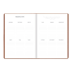 Letts Oslo Weekly/Monthly Planner, 12 Months, January to December, 2024, Sewn Binding, A5 Size, 8.25" x 5.875", Multilingual, Tan (C082334-24)
