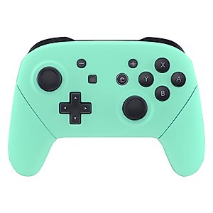 eXtremeRate Mint Green Faceplate Backplate Handles for Nintendo Switch Pro Controller, DIY Replacement Hand Grip Housing Shell Cover for Nintendo Switch Pro Controller - Controller NOT Included