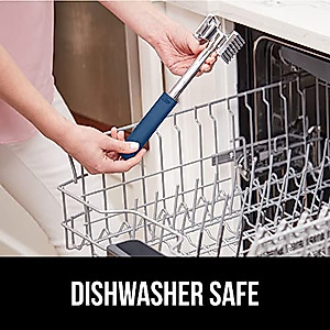 Gorilla Grip Heavy Duty Meat Tenderizer, Oversized Kitchen Mallet, Soft Grip Handle, Tool Maximizes Food Flavor, Spiked Side Tenderizes, Flat Smooth Flattens Steak, Pound Beef, Commercial Grade, Black