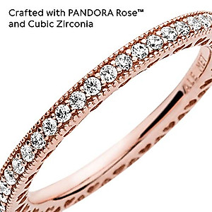 Pandora Hearts Of Pandora Ring, PANDORA Rose, Clear Cubic Zirconia, Size 7