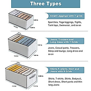 WENSEFTY Wardrobe Clothes Organizer, PP Board Mesh Closet Drawer Organizers for Clothing, Clothes Organizer and storage for folded Jeans Pants T-shirt Legging Dress