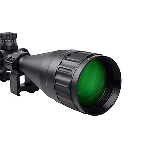 SNIPER MT 6-24x50 Rifle Scope with Red/Green/Blue Illuminated Reticle Riflescope, Adjustable Objective