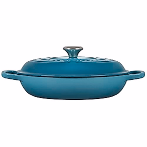 Le Creuset Enameled Cast Iron Signature Braiser, 3.5 qt., Caribbean