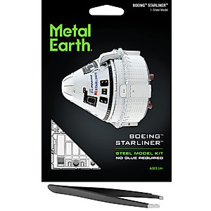 Metal Earth Boeing CST-100 Starliner 3D Metal Model Kit Bundle with Tweezers Fascinations