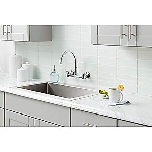 Glacier Bay 2-Handle Wall Mount High-Arc Kitchen Faucet in Chrome-67735-0001