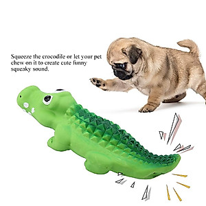 HERCHR Squeaky Dog Toys Cute Crocodile Latex Toys Chewing Squeaky Toy Dog Chew Toy for Interactive Fetch Play for Small Medium Pets Dog Latex Squeaky Toys Dog Fetch Toy