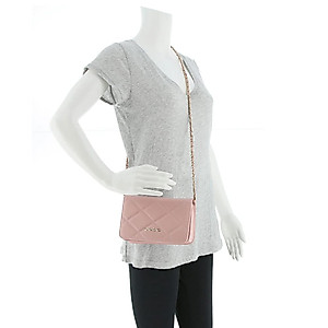 bebe Cassia Flap Crossbody Bag Rose-Tan