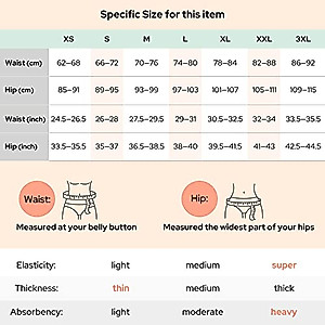 YooTime Period Underwear for Women, Leopard Hipster Stretchy Microfiber Period Panties Heavy Flow with Storage Bag Red 3Pack/M