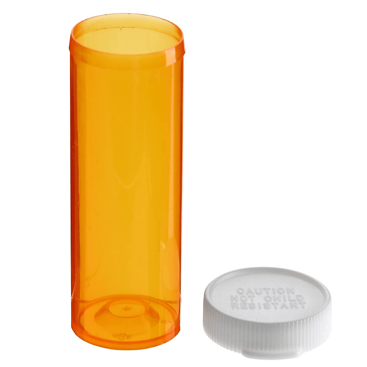 Juvale 50 Pack Empty Pill Bottles with Caps for Prescription Medication, 6-Dram Plastic Medicine Containers (Orange)
