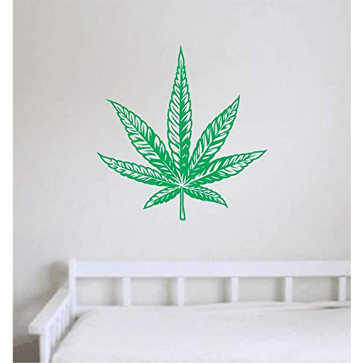 Marijuana Leaf V3 Wall Decal Sticker Vinyl Bedroom Room Decor Decoration Teen Girl Boy Inspirational Artwork Stoner Plants Nature Cool Dope Smoke Medical Dispensary Bong Dab Rig Weed Medicine