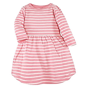 Touched by Nature Girls Organic Cotton Short-Sleeve and Long-Sleeve Dresses, Woodland, 18-24 Months