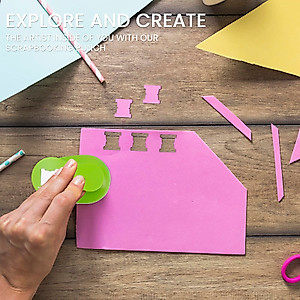 HAUSTGO File Tab Punch, File Tab Puncher for Paper Crafts, File Tab Craft Punch for Scrapbooking, Bullet Journals, Bible Tabs, Making Cards, Planners, Billing Hanging Files