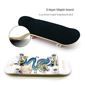 Pro Fingerboard Complete 30mm Skateboard Mini Small Hand Skate Professional Finger Board Full Wood Maple Wheels with Bearings for Kids (B1)