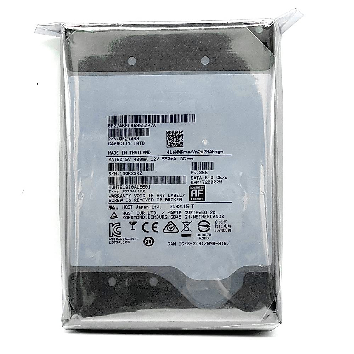 MDD - He10 HUH721010ALE601 10TB 7200RPM 128MB Cache SATA 6.0Gb/s 3.5inch Enterprise Hard Drive - 5 Year Warranty (Renewed)
