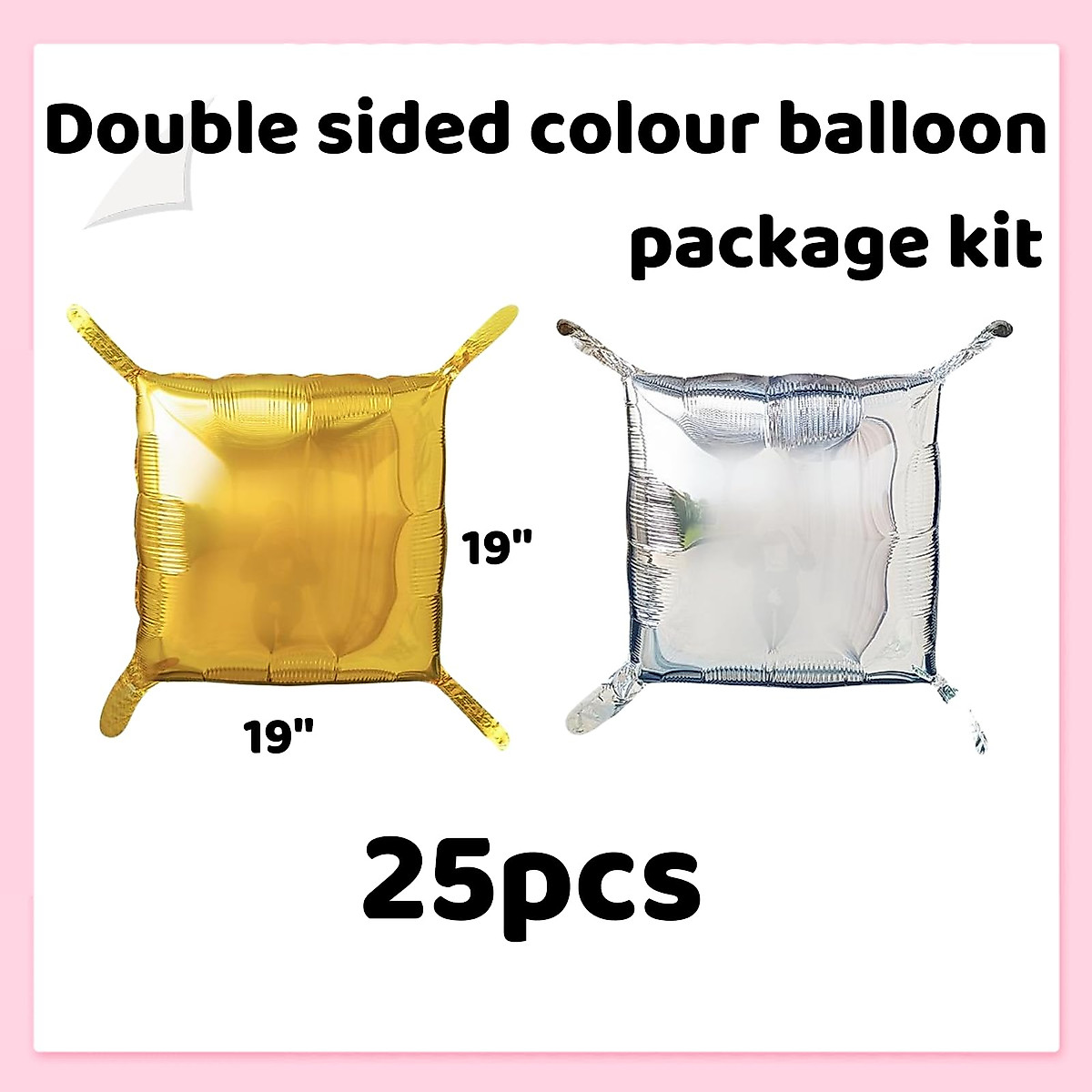 Orgnafey Mylar Metallic Gold Flat Square Foil Balloons Wall Tunnel Background Double Sided Chrome Gold&Silver Balloon Arch Garland Kit For Birthday Graduation Anniversary Party Backdrop Decorations